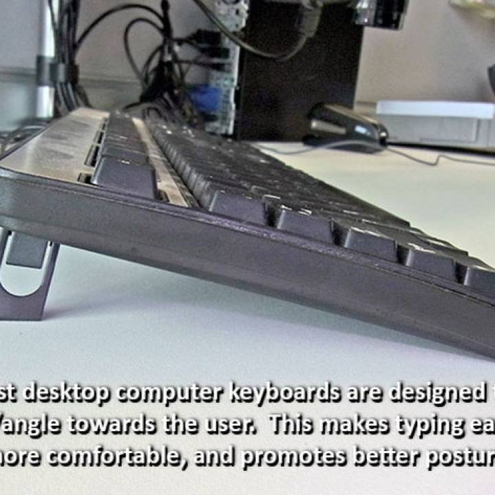 3D Printable "Tilt Bar" Angles Laptop Keyboards For Improved Comfort ...