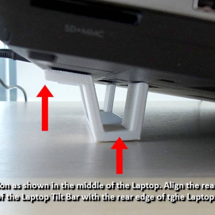 3D Printable "Tilt Bar" Angles Laptop Keyboards For Improved Comfort ...