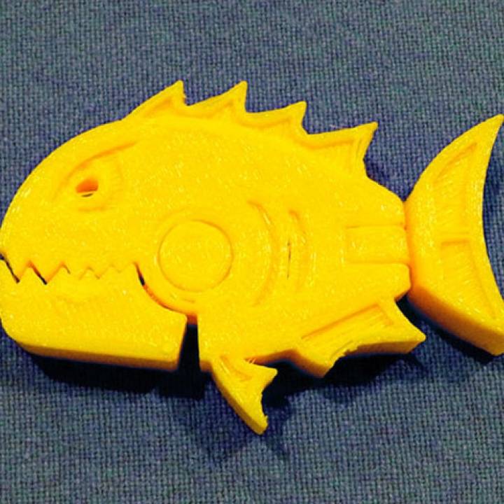 3D Printable Attack of the Pianha's... Piranha fish with moving jaw and ...