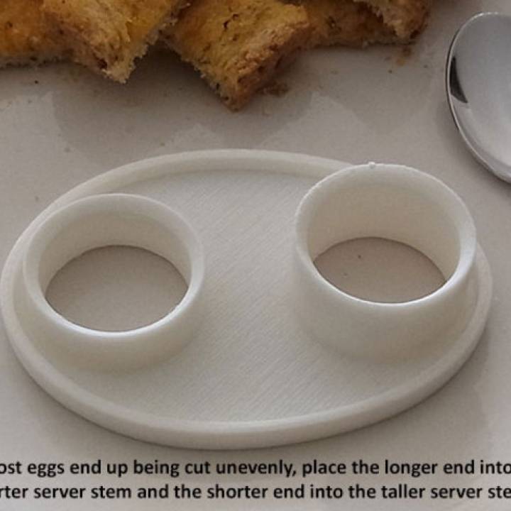 3D Printable Boiled Egg Server - Neatly Holds Both Parts Of A Cut ...