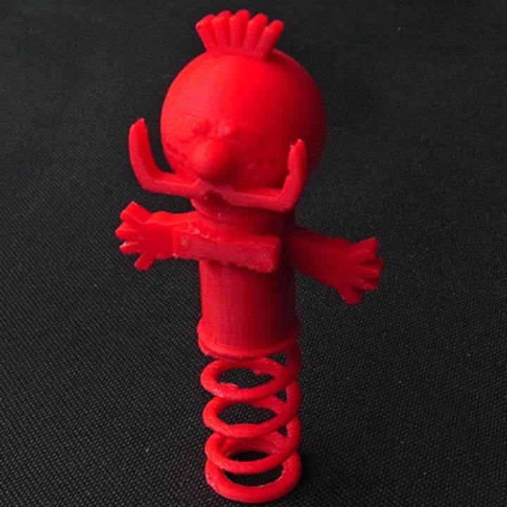 3D Printable Zebedee - From The Magic Roundabout (Wobbles on the spring ...