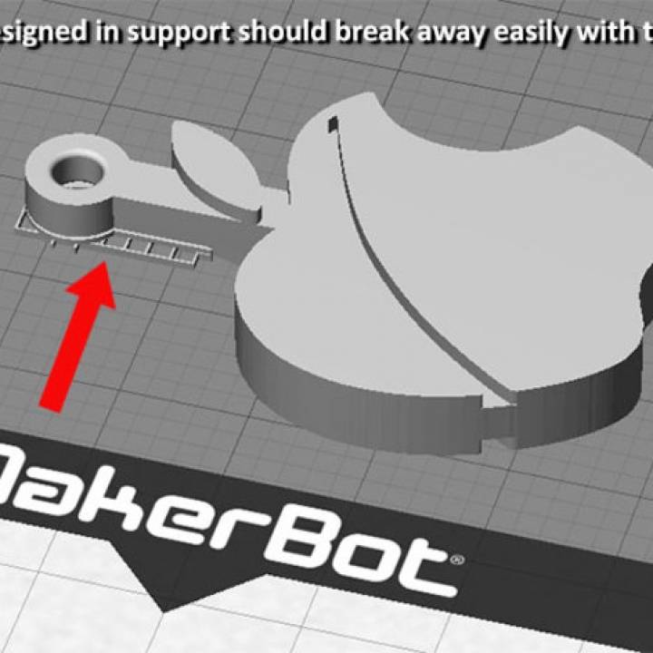 3D Printable Apple Key Fob... The Must Have 'Apple Logo' Shaped Key Fob ...