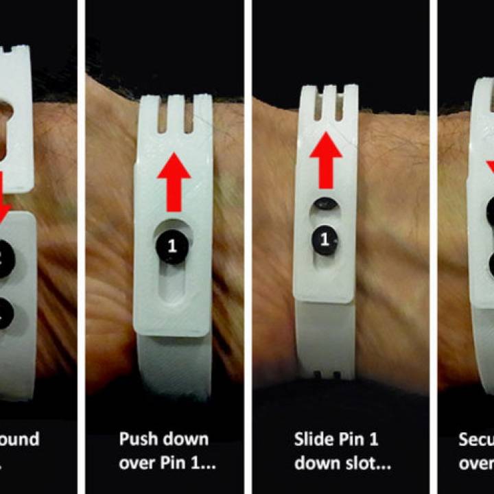 3D Printable Ultra-Slim Wristband - Clever Link System. MakerBot Logo ...