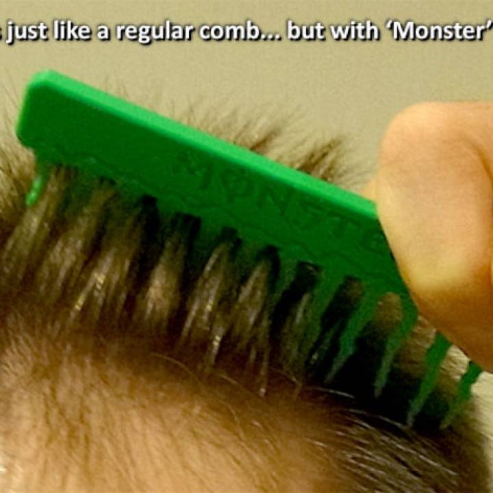 3D Printable 'Monster' Comb by Muzz64
