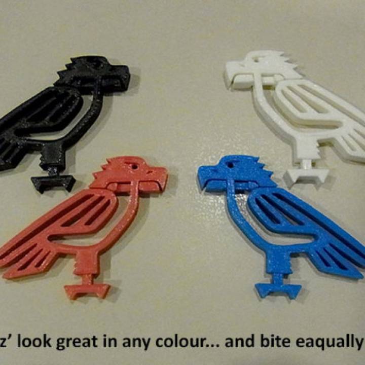 3D Printable Eaglez... With Moving Beaks That BITE! (No Support ...