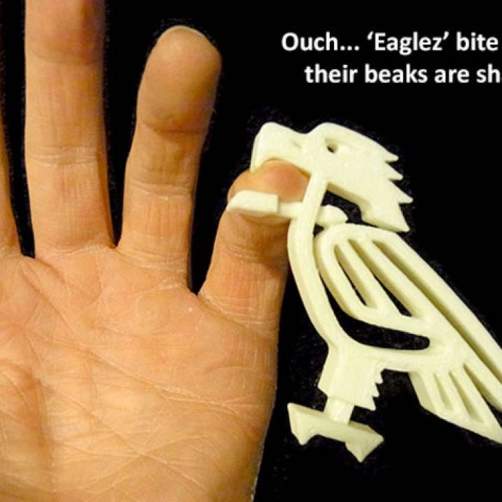 3D Printable Eaglez... With Moving Beaks That BITE! (No Support ...