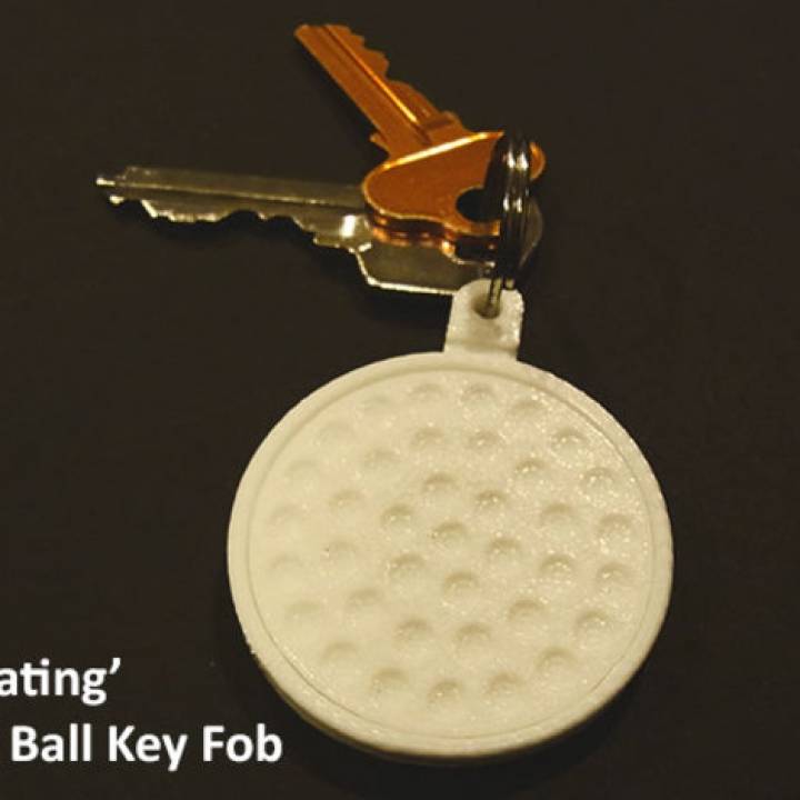 3D Printable 'Rotating' Golf Ball Key Fob by Muzz64