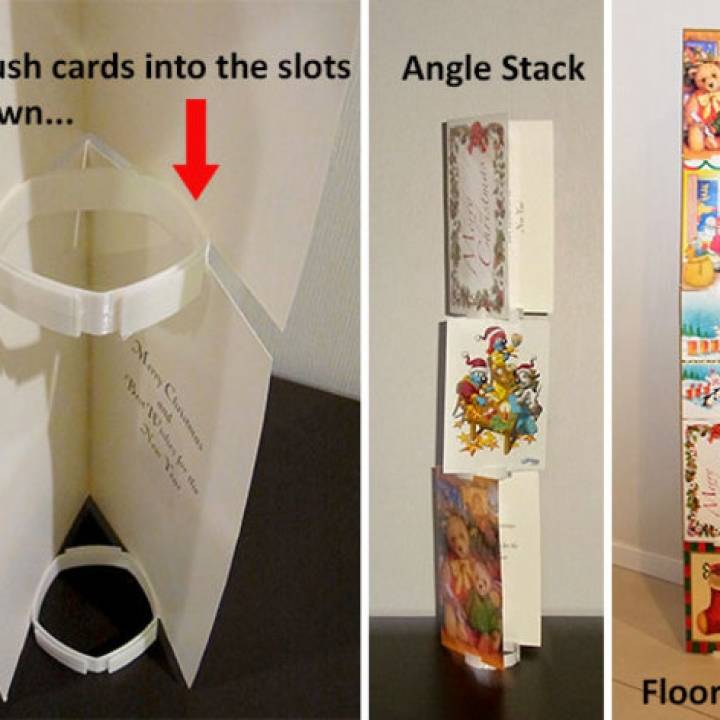 3D Printable 'Card Stacker'... Stacks Your Greeting Cards! by Muzz64