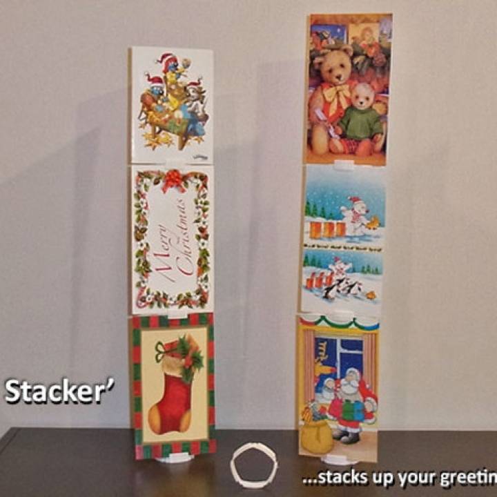 3D Printable 'Card Stacker'... Stacks Your Greeting Cards! by Muzz64