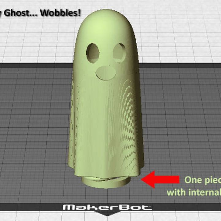 3D Printable Wobbly Ghosts! by Muzz64