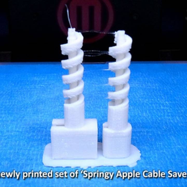 3D Printable Springy Apple Cable Savers by Muzz64