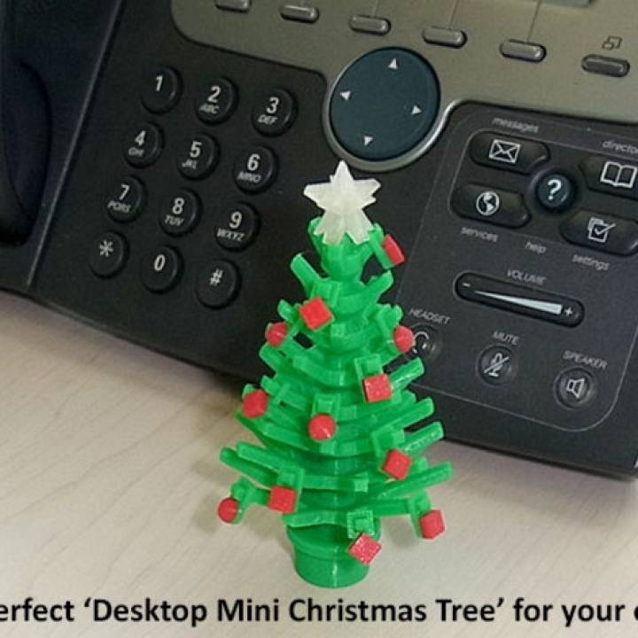 3D Printable Mini Christmas Tree With Hook On Decorations! by Muzz64