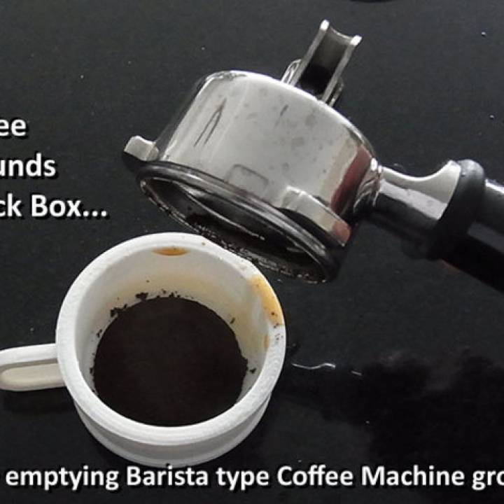 3D Printable Barista Coffee Machine Knock Box For Coffee Grounds by Muzz64