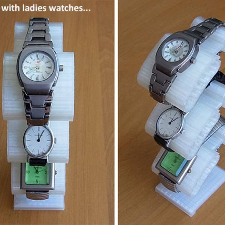 3D Printable Watch And Bracelet Stand - Convenient / Adjustable / Space ...