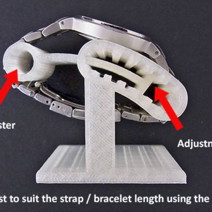 3D Printable Watch And Bracelet Stand - Convenient / Adjustable / Space ...