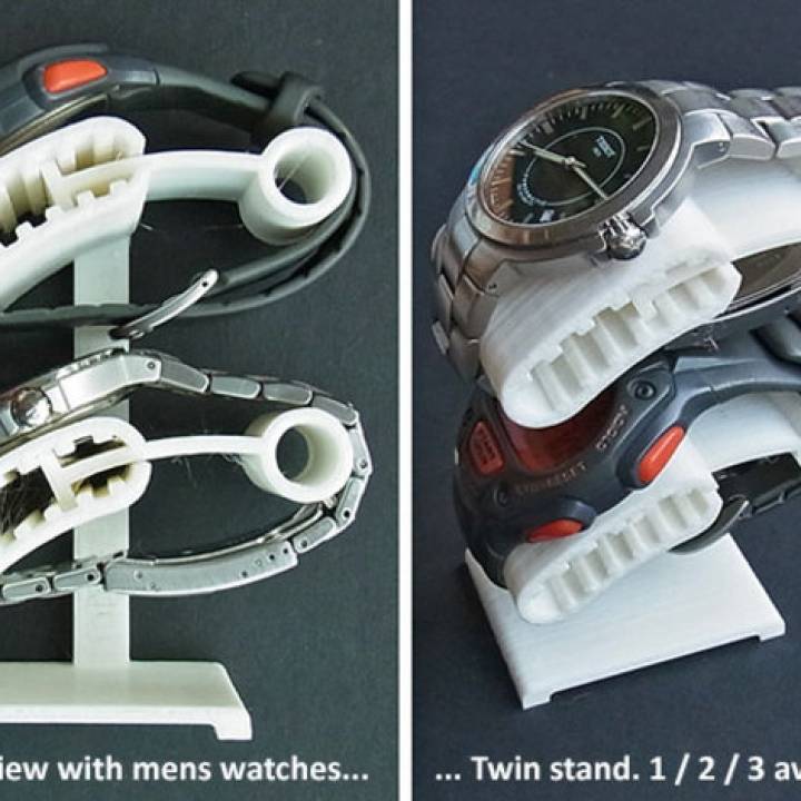 3D Printable Watch And Bracelet Stand - Convenient / Adjustable / Space ...