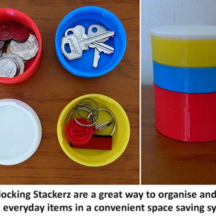 3D Printable Interlocking Stackerz by Muzz64
