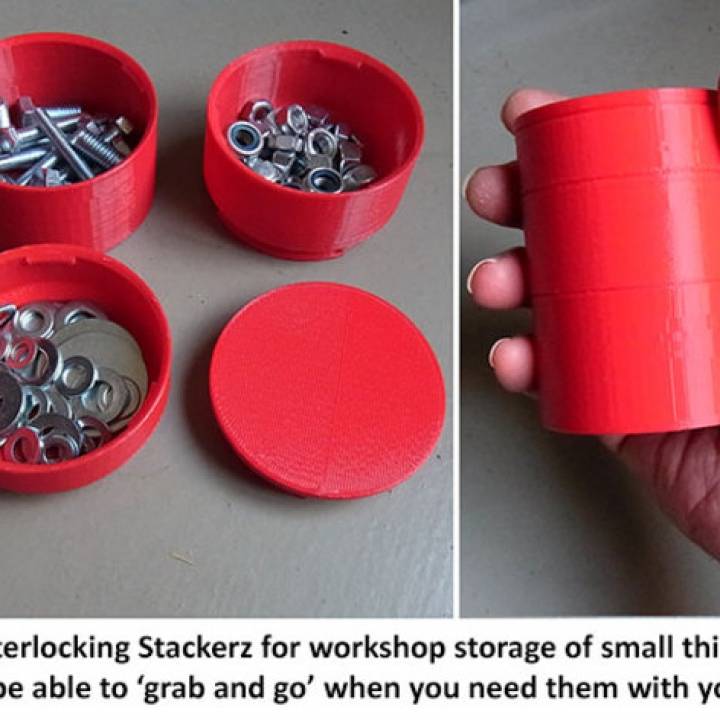 3D Printable Interlocking Stackerz by Muzz64