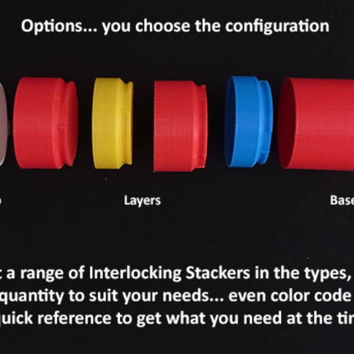 3D Printable Interlocking Stackerz by Muzz64