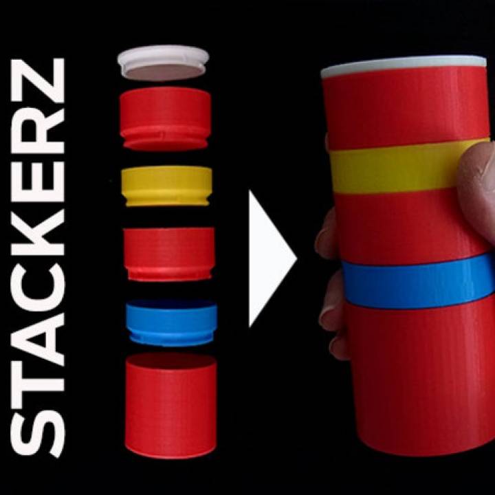 3D Printable Interlocking Stackerz by Muzz64