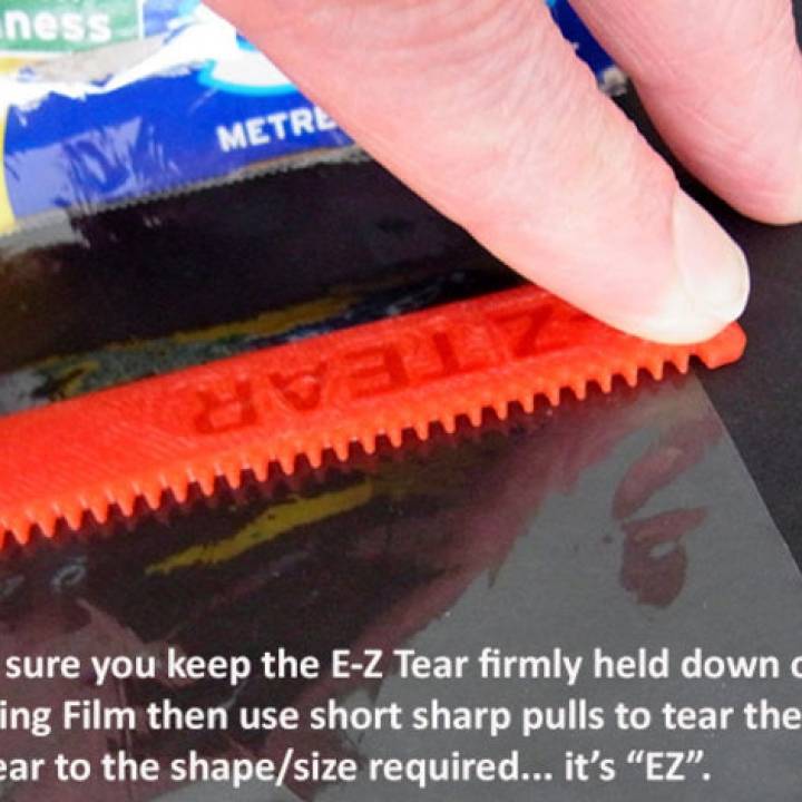 3D Printable E-Z Tear - Cling Film Tearing Tool by Muzz64