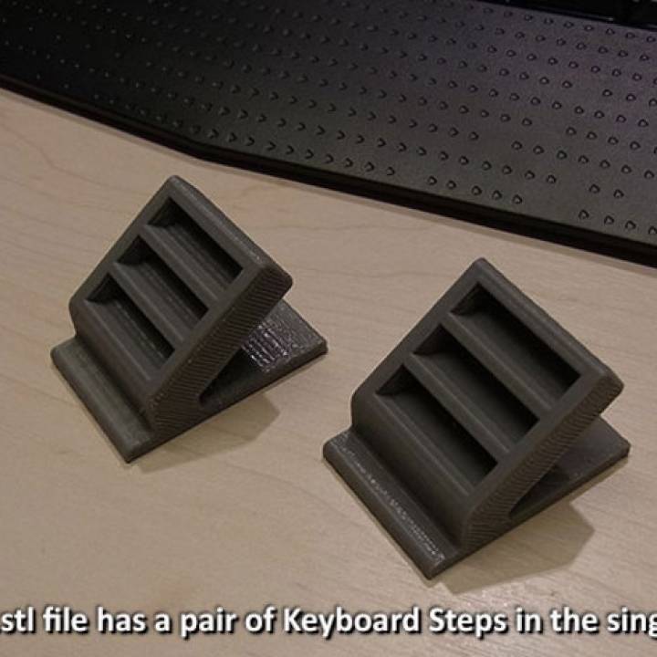3D Printable Keyboard Steps - Adjust The Angle Of Computer Keyboards by ...