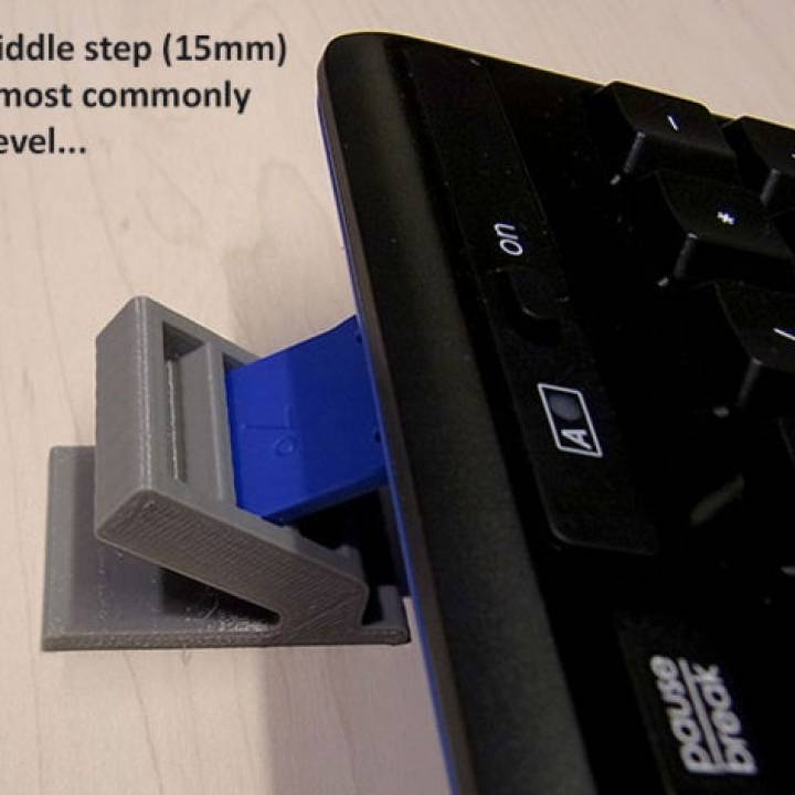 3D Printable Keyboard Steps - Adjust The Angle Of Computer Keyboards by ...