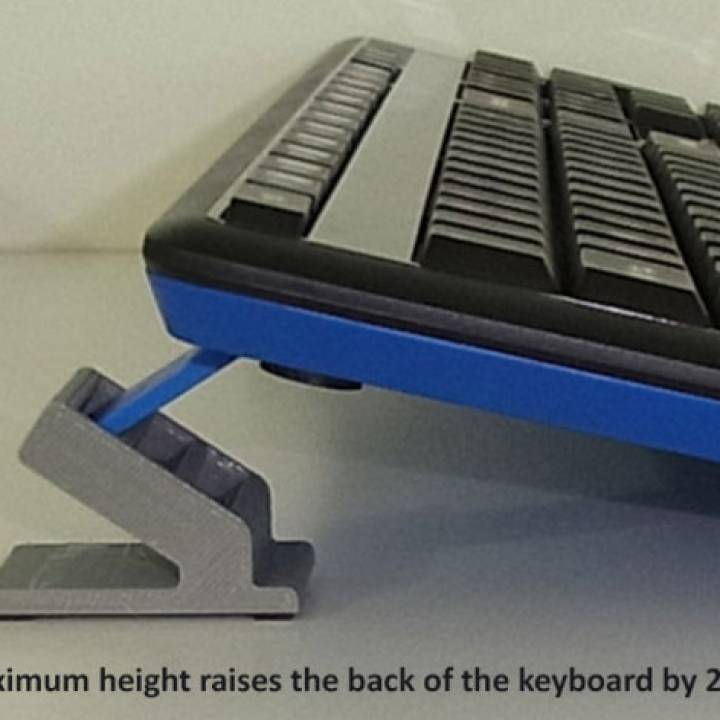 3D Printable Keyboard Steps - Adjust The Angle Of Computer Keyboards by ...