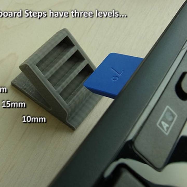 3D Printable Keyboard Steps - Adjust The Angle Of Computer Keyboards by ...