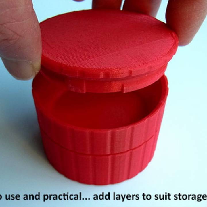 3D Printable Ribbed Sidewall Interlocking Stackerz by Muzz64