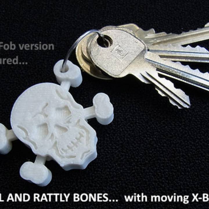 3D Printable Skull And Rattly Bones by Muzz64