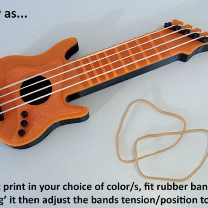 3D Printable Guitarz - Tunable And Playble Mini Guitars by Muzz64
