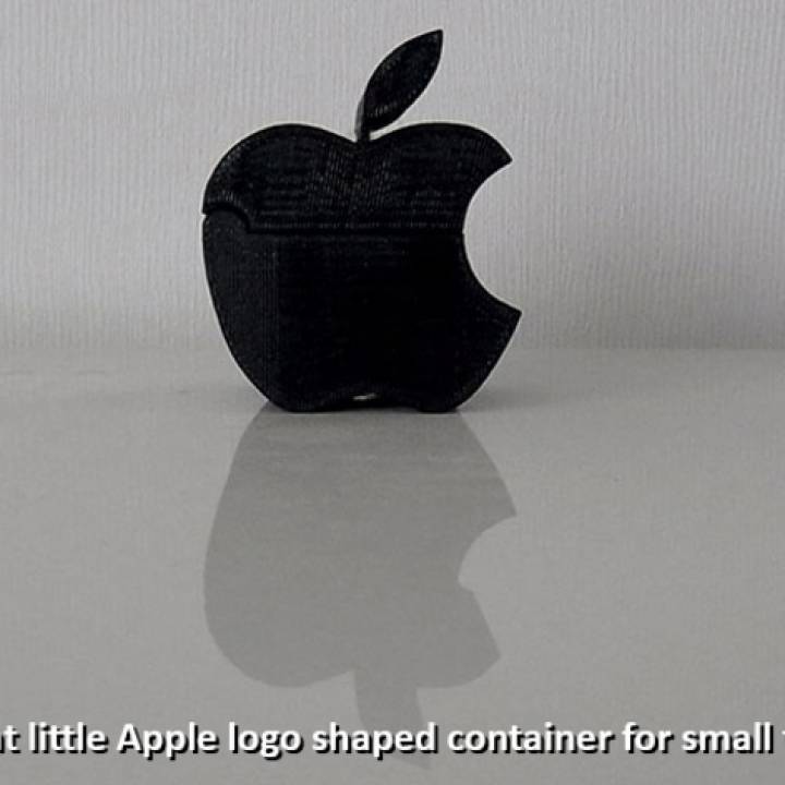 3D Printable Apple Logo Flip-top Box by Muzz64