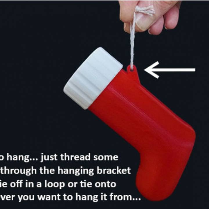 3D Printable Christmas Stocking Container by Muzz64