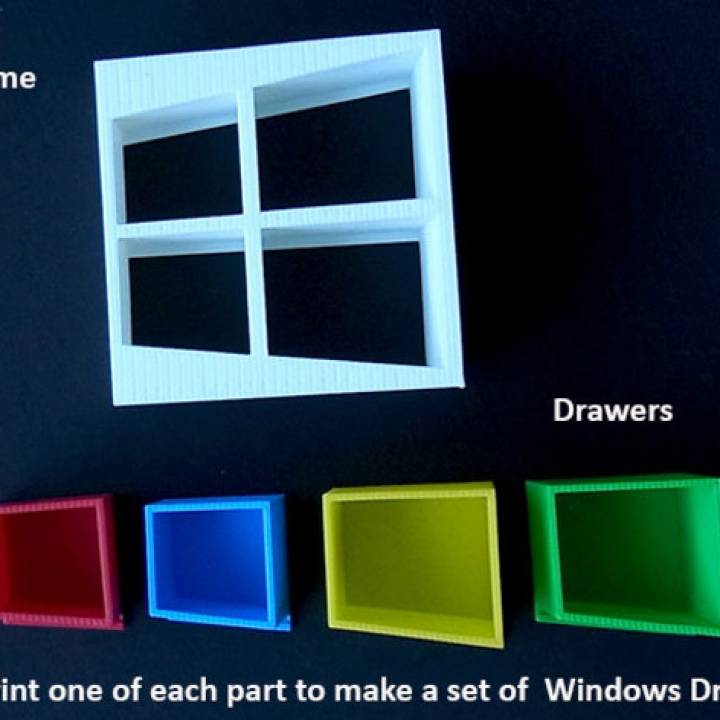 3D Printable Windows Drawers by Muzz64