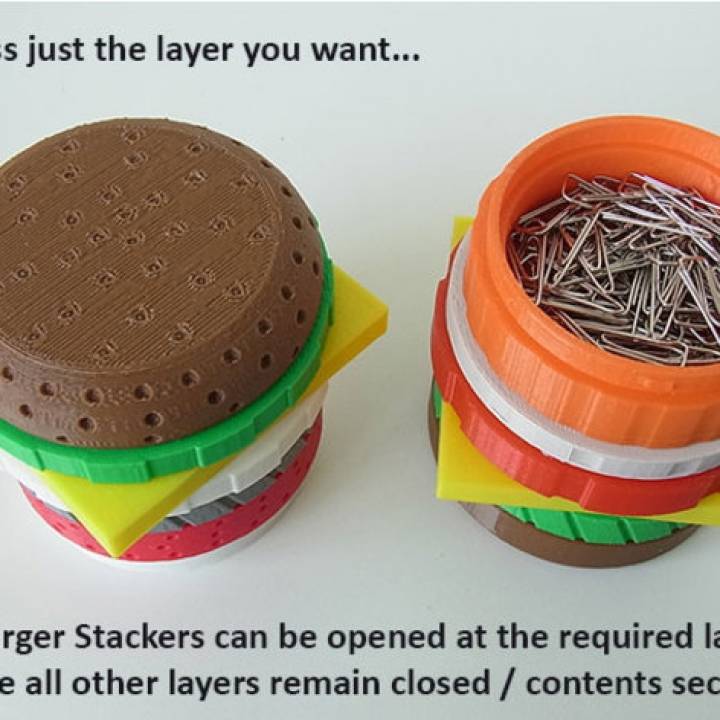 3D Printable Burger Stacker by Muzz64