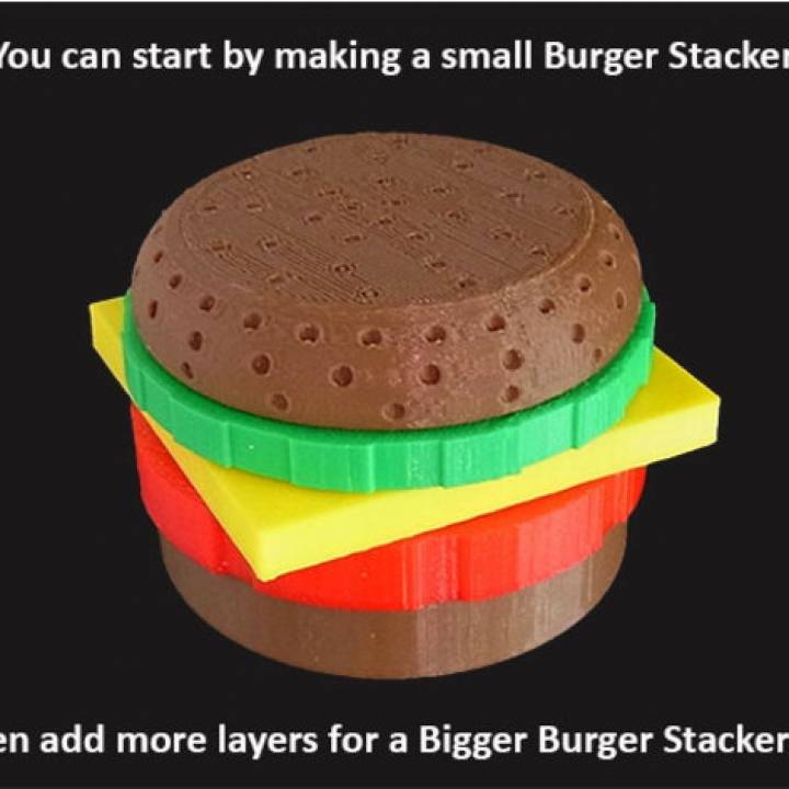 3D Printable Burger Stacker by Muzz64