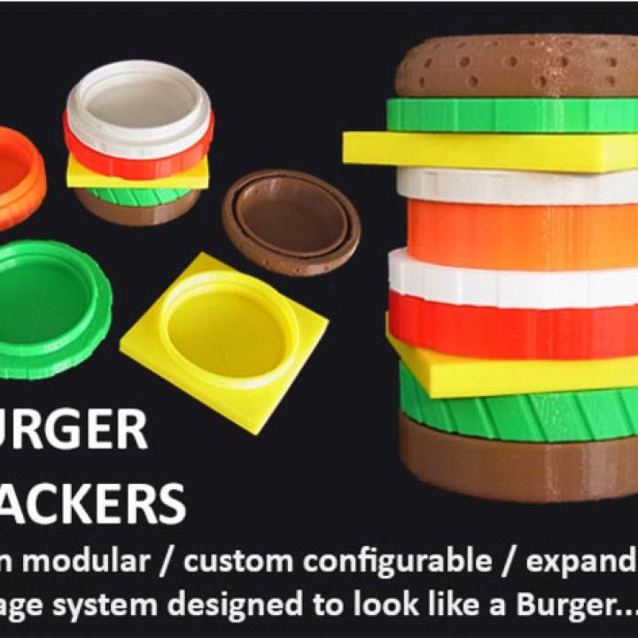 3D Printable Burger Stacker by Muzz64