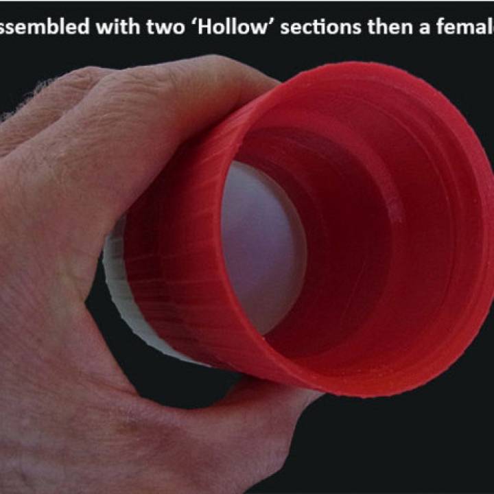 3D Printable Extendable Modular Tube Container by Muzz64