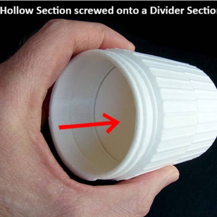 3D Printable Extendable Modular Tube Container by Muzz64