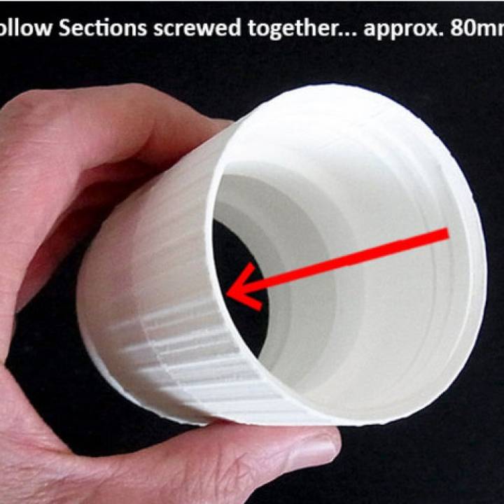 3D Printable Extendable Modular Tube Container by Muzz64