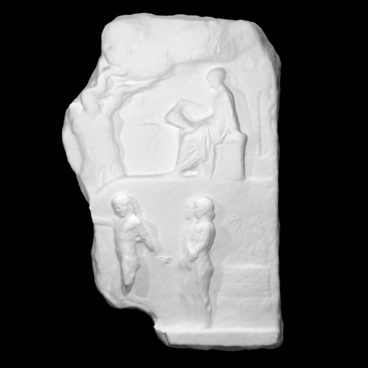 3D Printable Relief representing a Dionysiac Initiation Scene by Scan ...