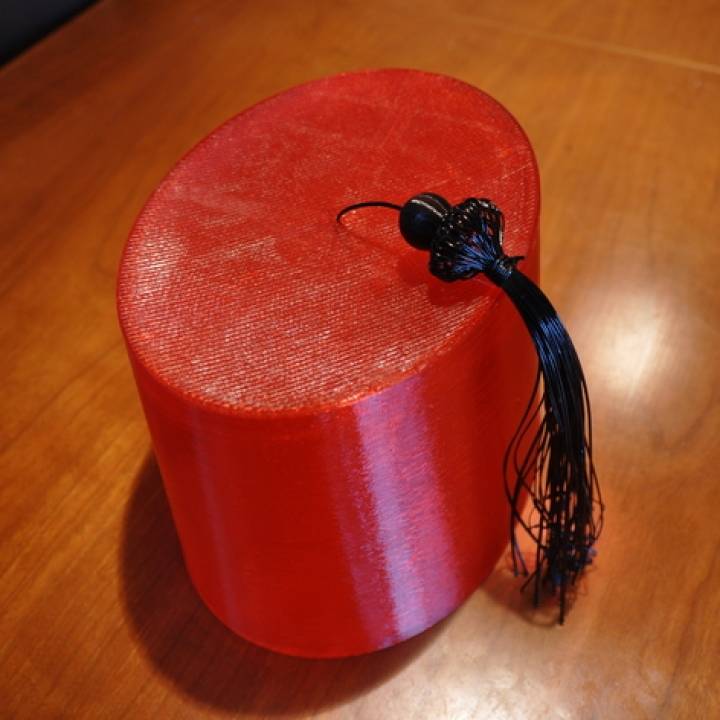 3D Printable Wearable Fez w/ 3d printed tassel by Whitney Potter