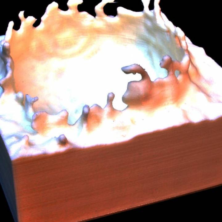 3D Printable Puddle drop water splash2 by Whitney Potter