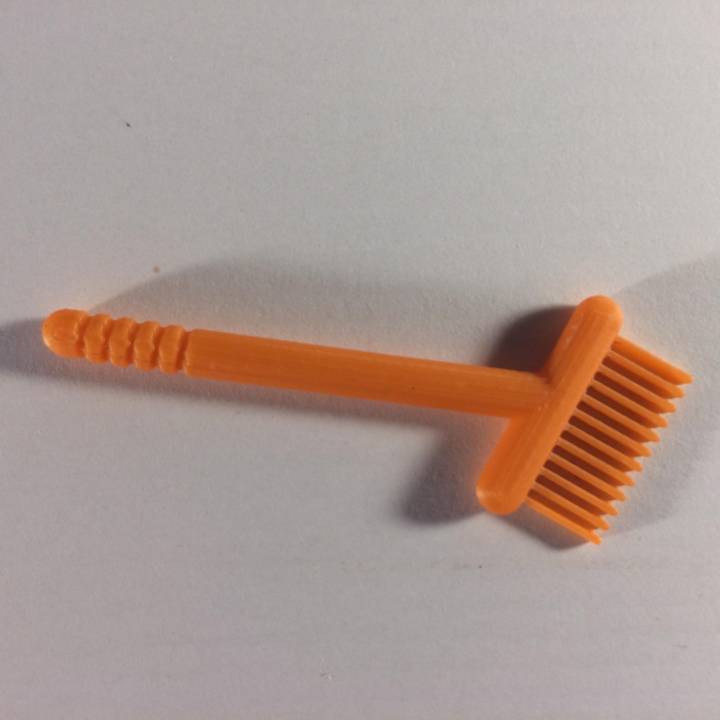 3D Printable Face Rake: The Mustache Comb by Patrick Gaston