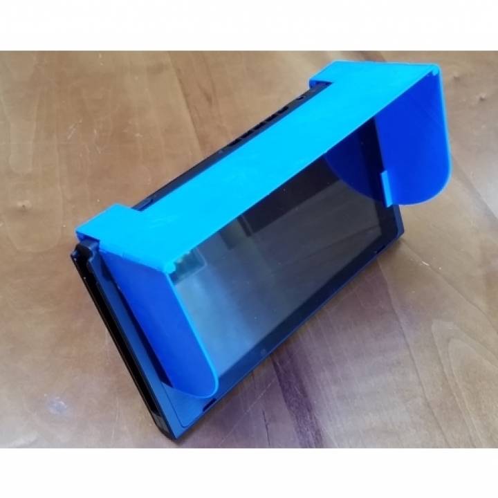 3D Printable Nintendo Switch Flat-Folding Screen Shade by Patrick Gaston