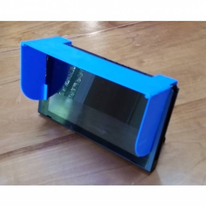 3D Printable Nintendo Switch Flat-Folding Screen Shade by Patrick Gaston