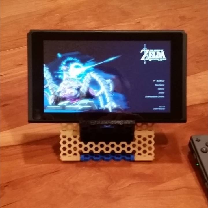3D Printable Nintendo Switch Stand, Now With Hexagons! by Patrick Gaston