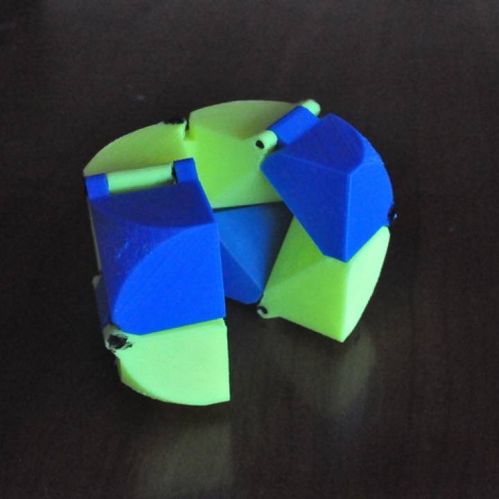 3D Printable More durable folding cube with hinge pins by Whitney Potter
