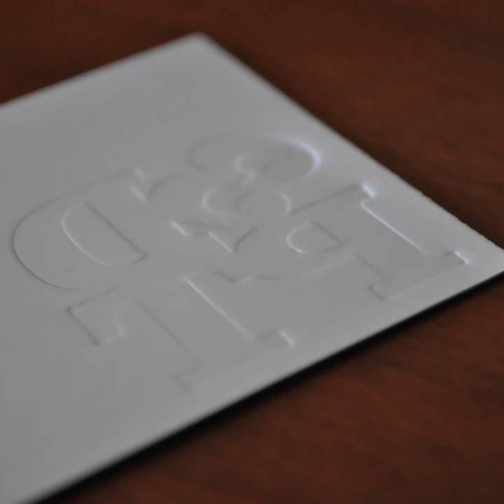 3D Printable blank business card embosser by Whitney Potter